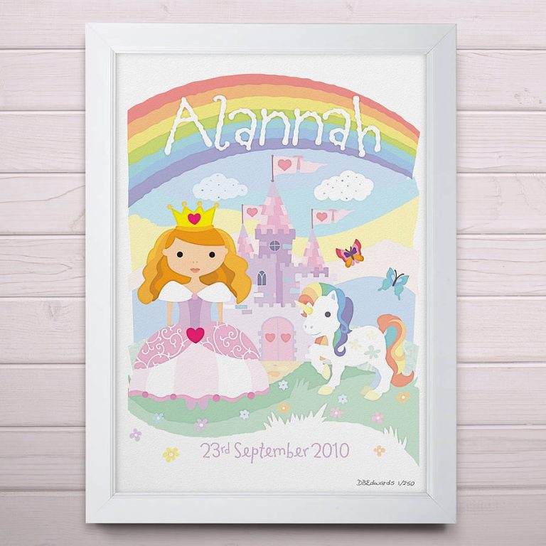Personalised Little Princess Print from Art adventure